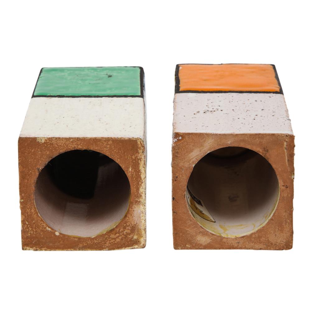 Rosenthal Netter Candlesticks, Ceramic, Mondrian, Orange, Yellow, Blue ...