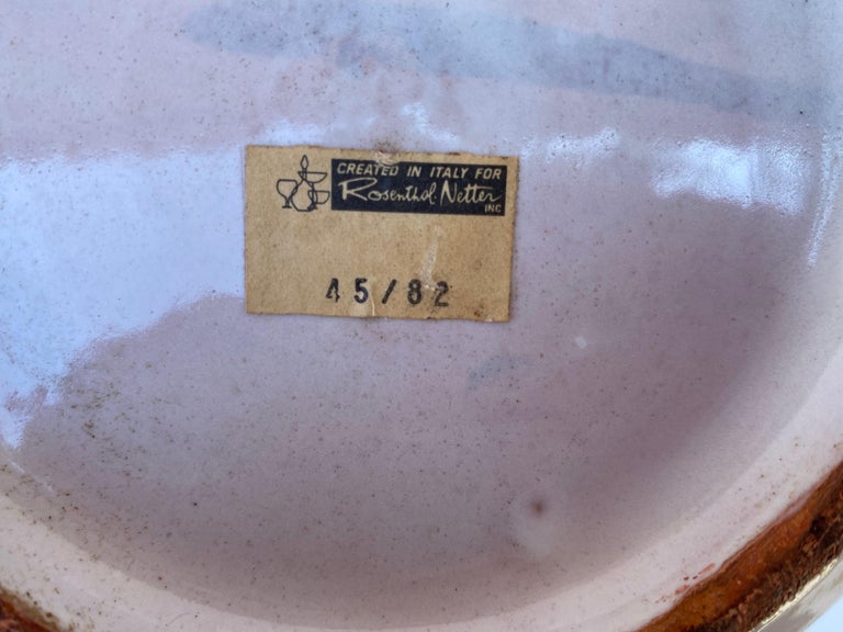 Rosenthal-Netter Italian Ceramic Lion Planter For Sale at 1stDibs