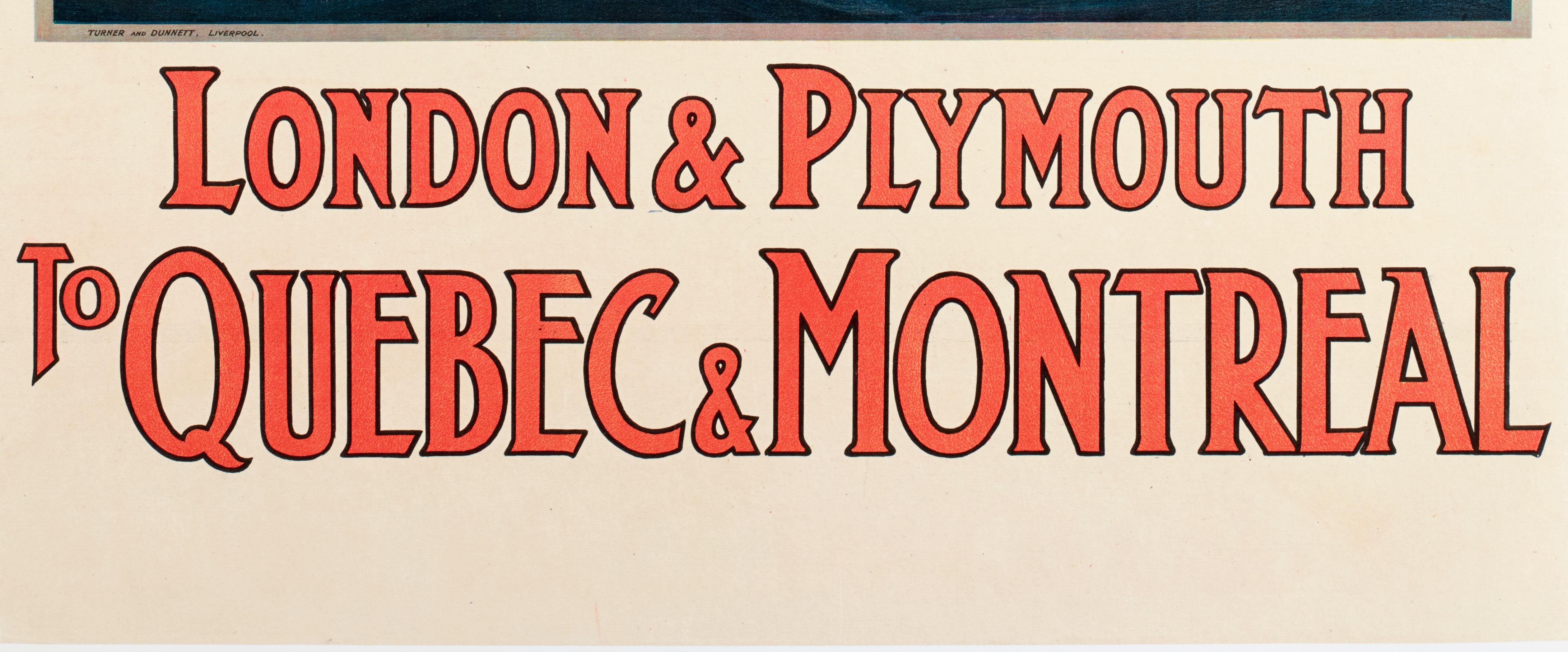 Rosenvinge, Original Vintage Boating Poster, Allan Line, London ...