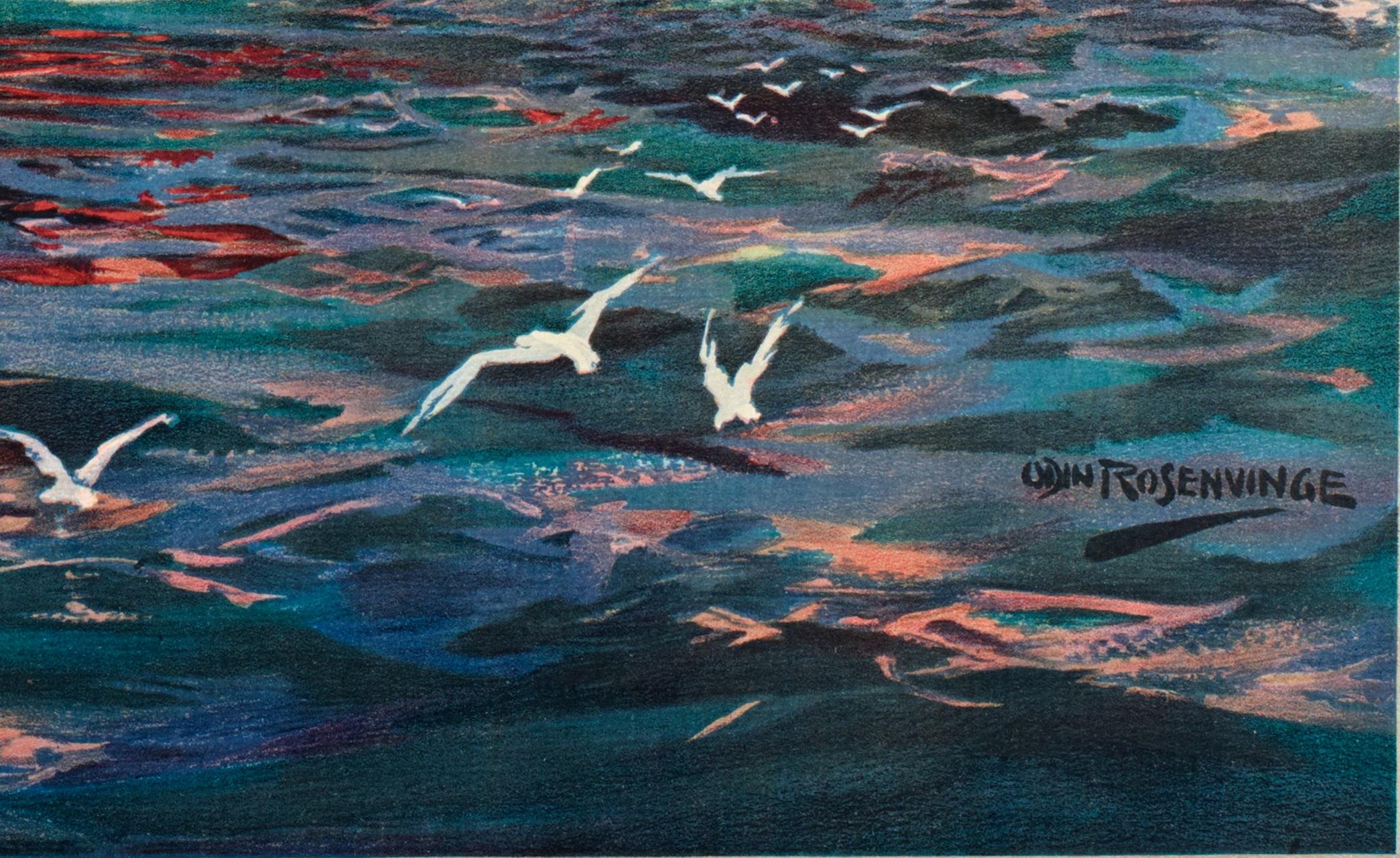 Rosenvinge, Original Vintage Boating Poster, Allan Line, London ...