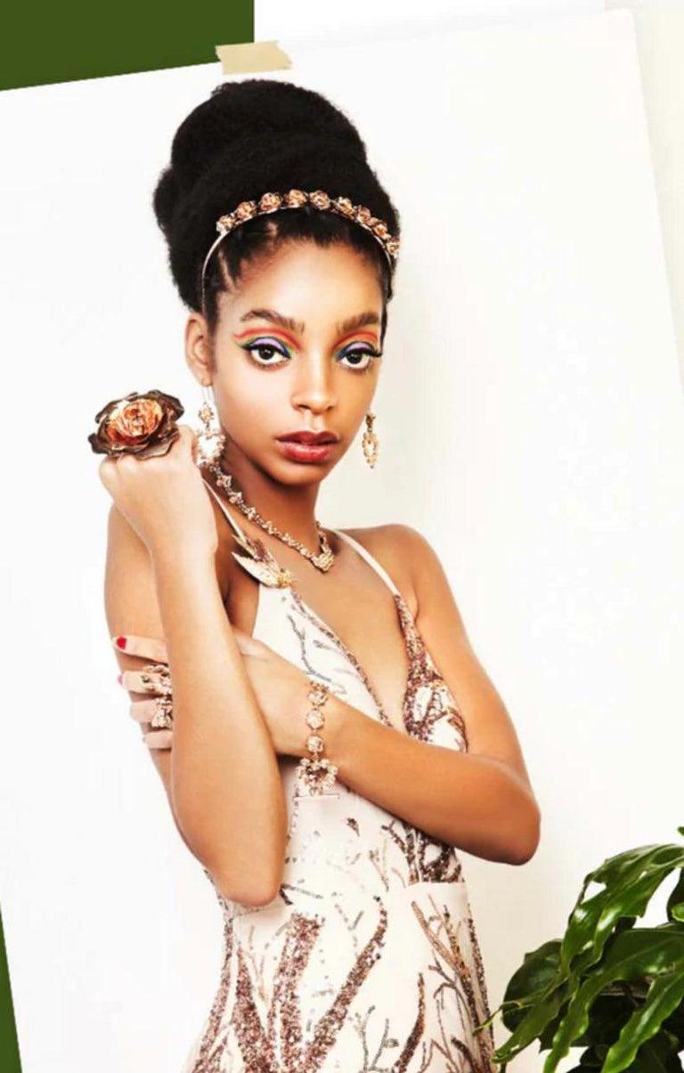 Rosette Chain Bracelet 'Polished Sterling Silver 925' For Sale at 1stDibs