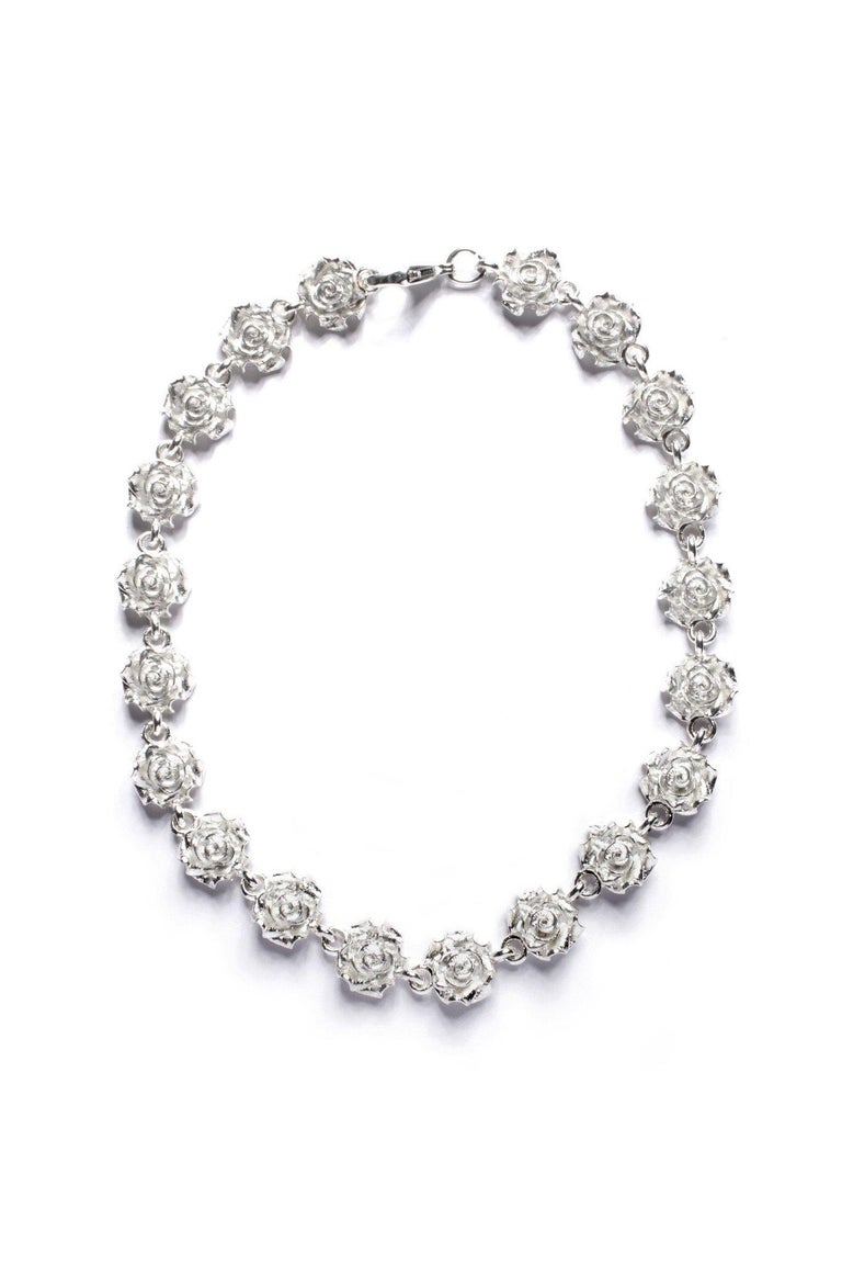 Rosette Chain Necklace ' 24k Yellow Gold, Rose Gold and Silver' For ...