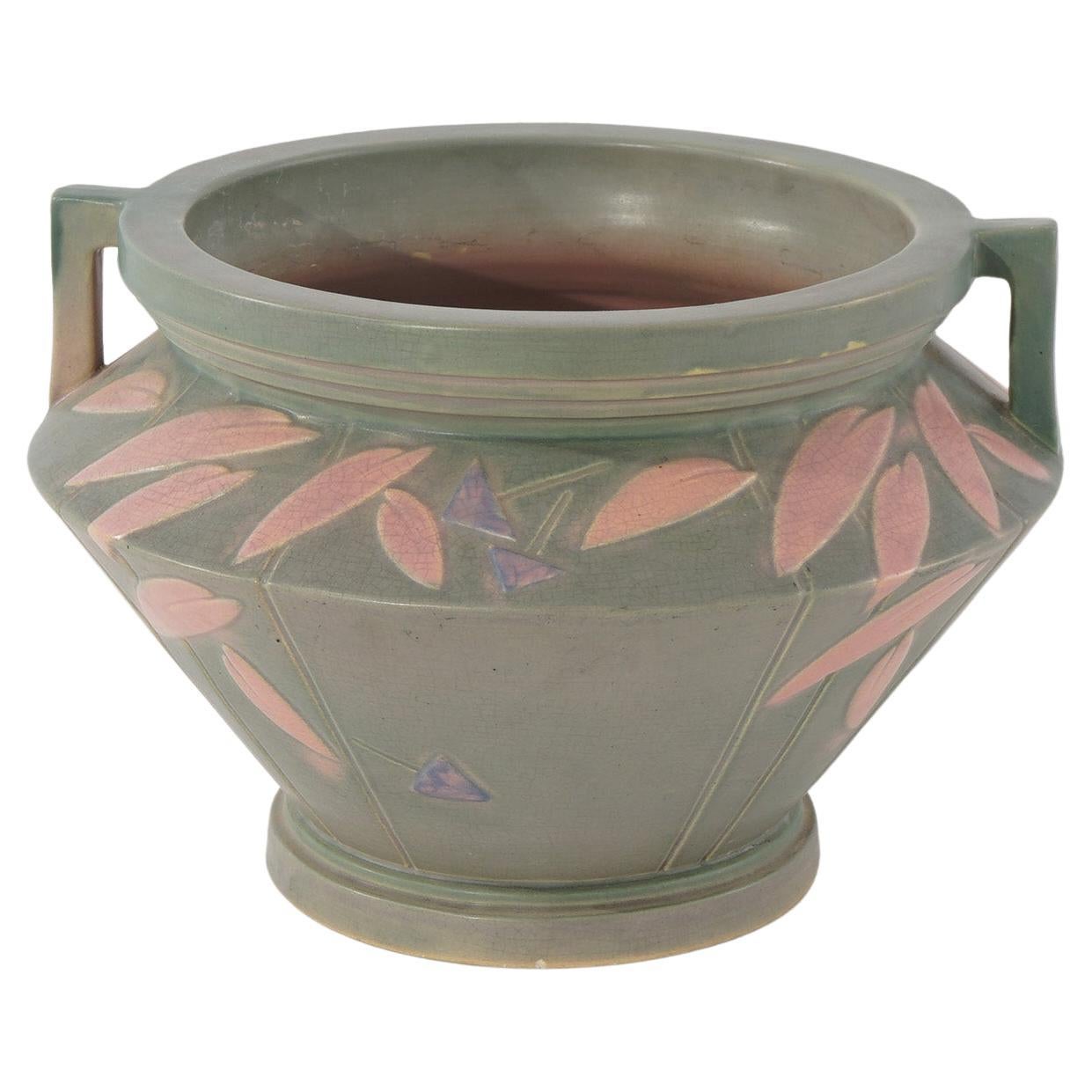 Roseville Art Pottery Vase With Jonquil Pattern 1930 at 1stDibs
