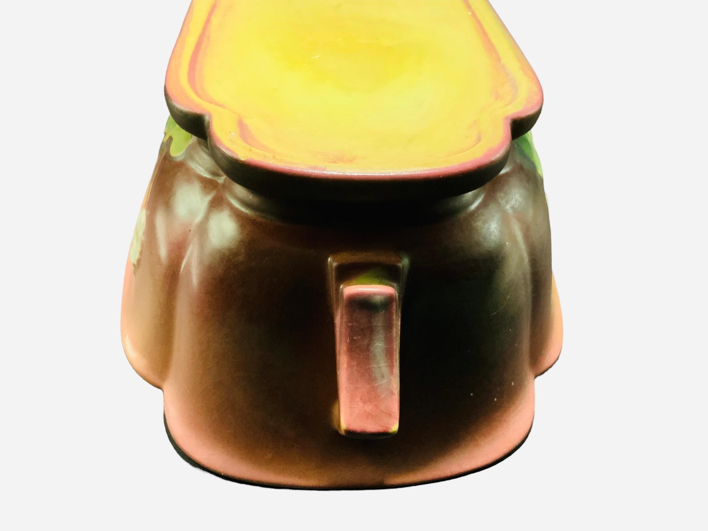 Roseville Art Pottery Primrose Flower Pattern Vase For Sale at 1stDibs