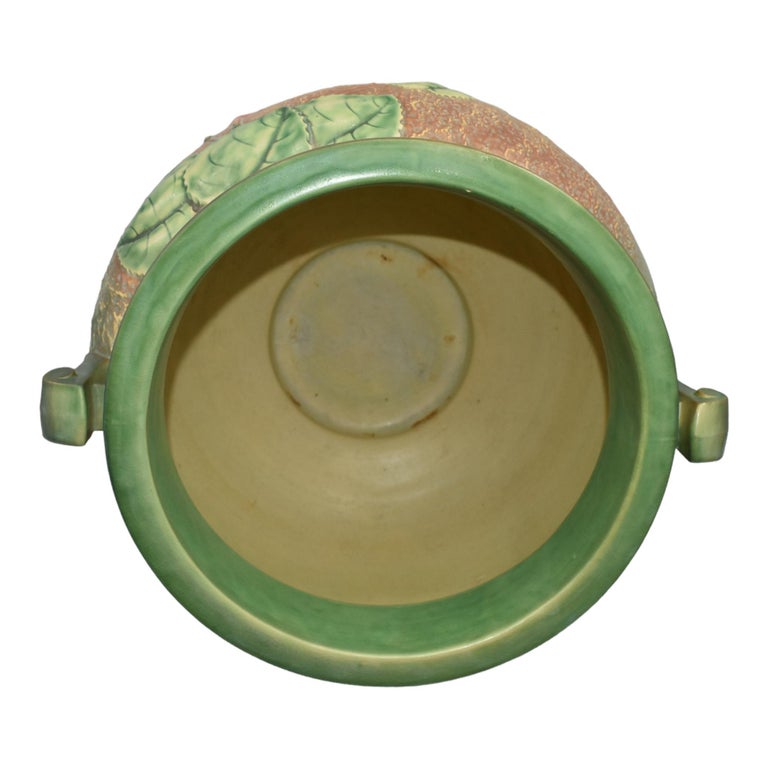 Roseville Fuchsia Green 1938 Vintage Art Pottery Jardiniere Pedestal ...
