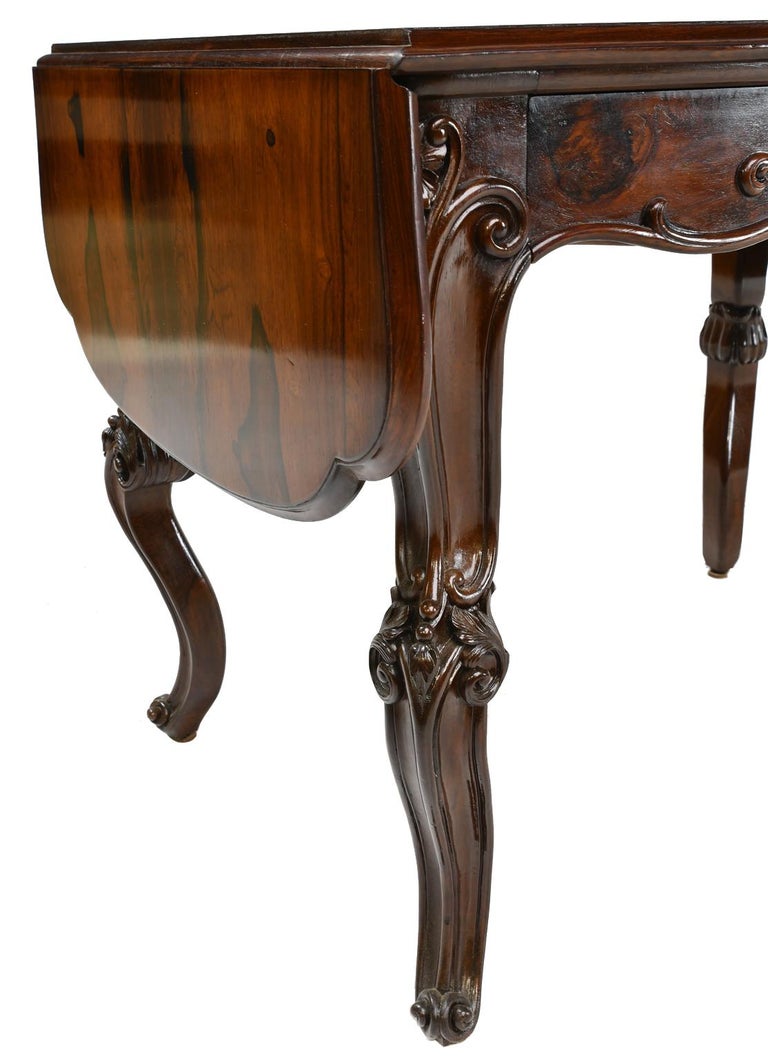 Rosewood American Rococo Revival Sofa Table or Writing Table NYC, circa ...