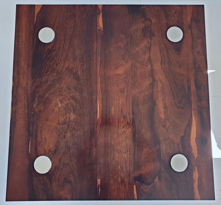 Rosewood and Chrome Side Table by Pieff, England, circa 1970 ‘1 of 2 ...