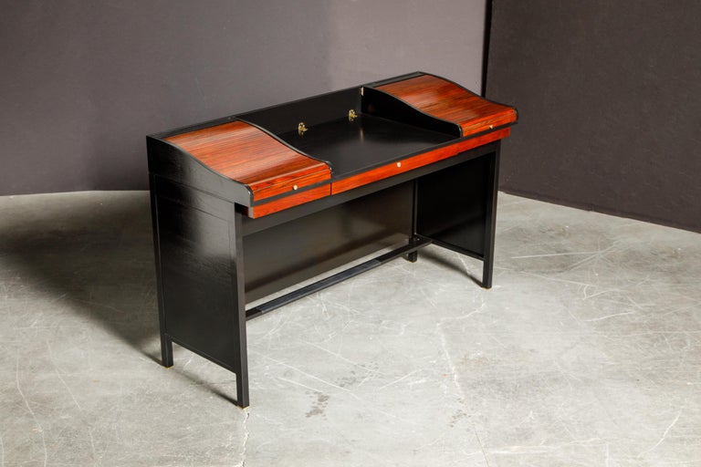 Rosewood and Mahogany Receptionist Desk by Edward Wormley for Dunbar ...