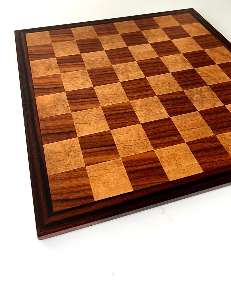 Rosewood and Maple Inlay Checker or Chess Board Hand Made in England at ...