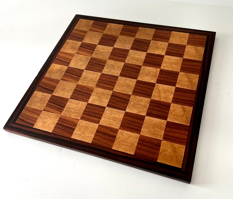 Rosewood and Maple Inlay Checker or Chess Board Hand Made in England at ...