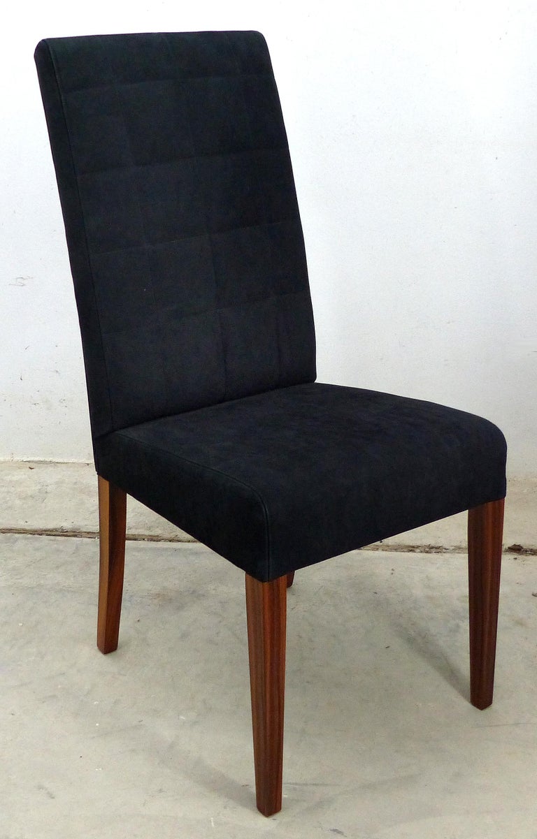 Medea 'Italy Rosewood and Suede Dining Chairs, Set of Eight For Sale at ...