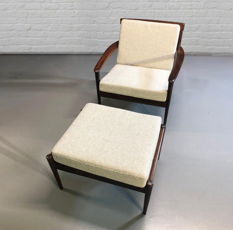 Rosewood Armchair and Ottoman, by Rino Levi, Brazil, 1960s For Sale at ...