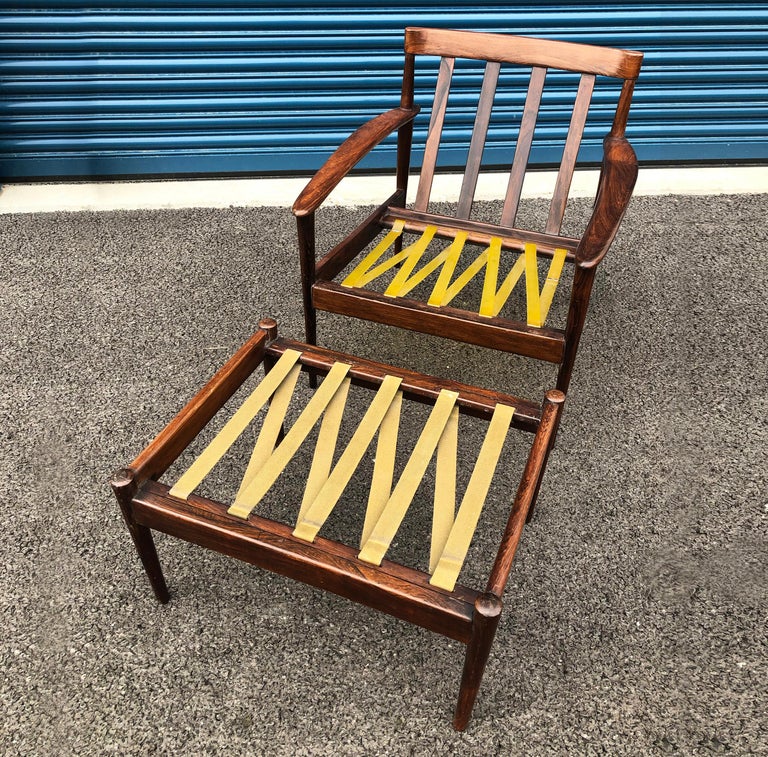 Rosewood Armchair and Ottoman, by Rino Levi, Brazil, 1960s For Sale at ...