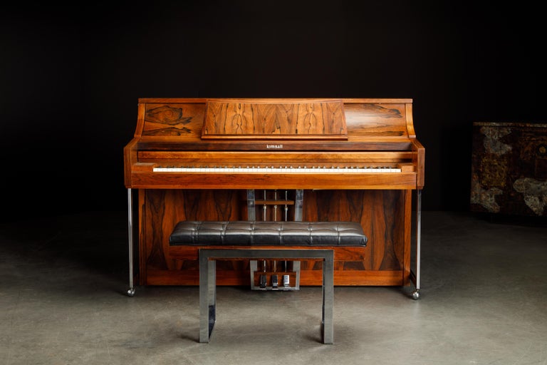 Rosewood 'Artist Spinet' Mid-Century Modern Piano by Kimball, c. 1960s ...