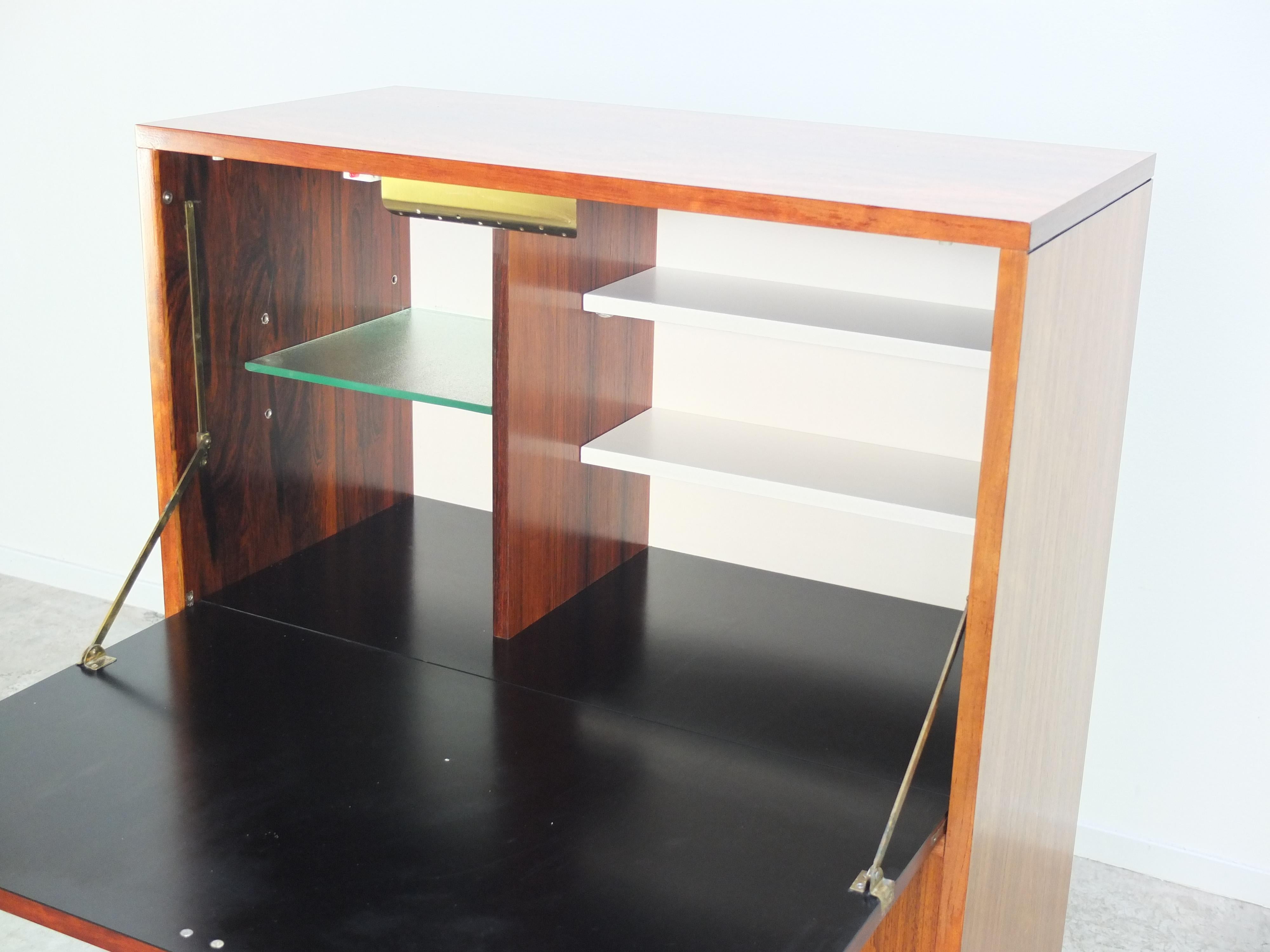 Rosewood Bar Cabinet by Alfred Hendrickx for Belform, 1960s at 1stDibs