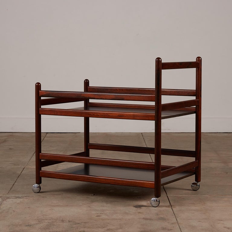 Rosewood Bar Cart by Niels Erik and Glasdam Jensen at 1stDibs