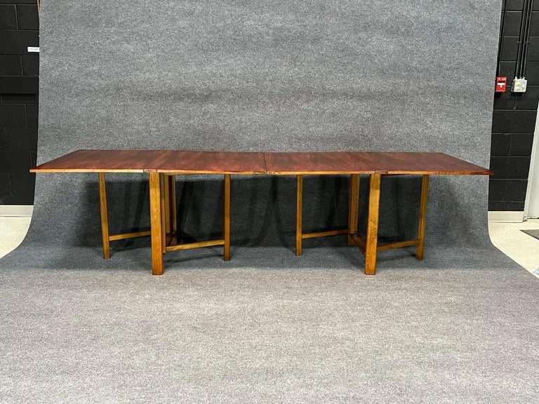 Rosewood Bruno Mathsson Maria Folding Dining Table, Sweden, c. 1936 For ...