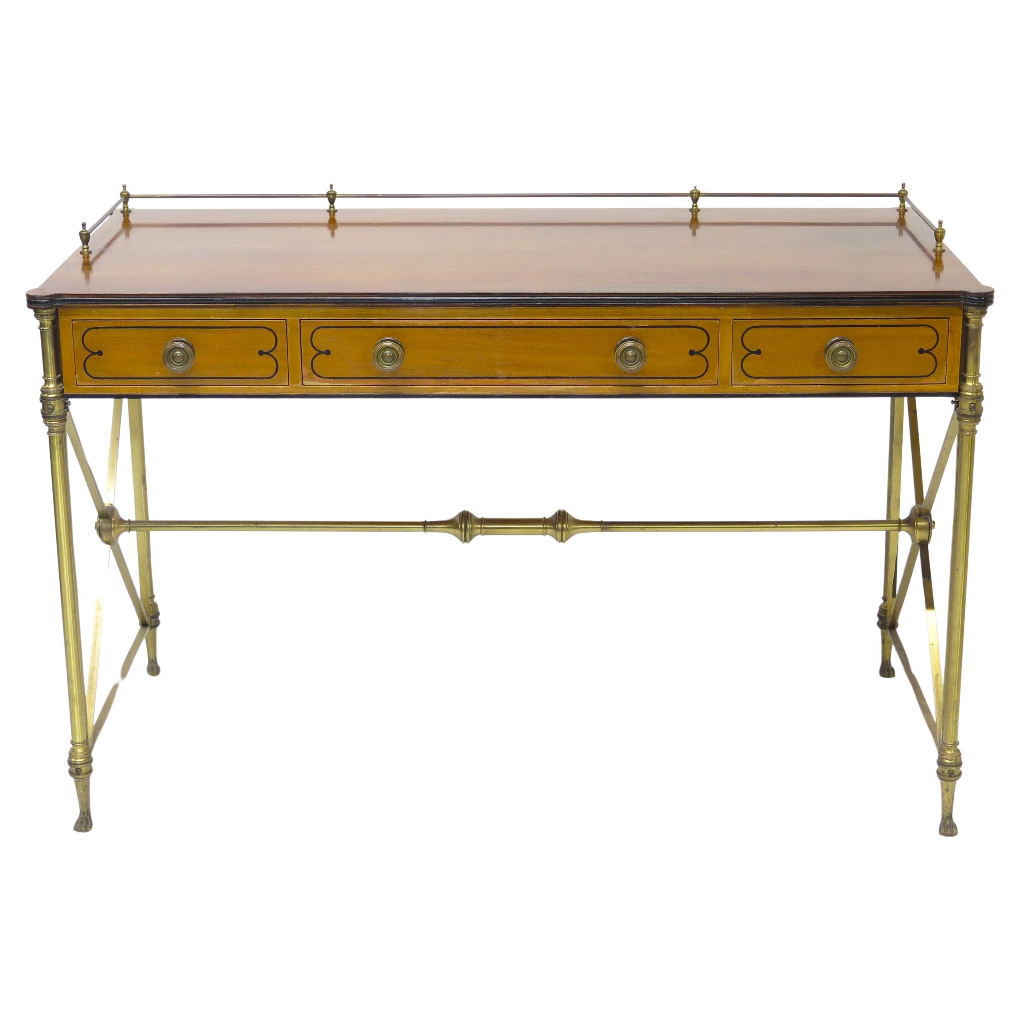 Rosewood Campaign Desk in the English Regency Style by Kittinger at 1stDibs
