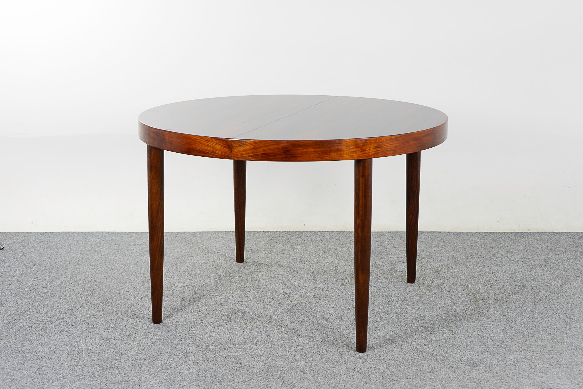 Rosewood Circular Dining Table by Kai Kristiansen with Leaves For Sale ...
