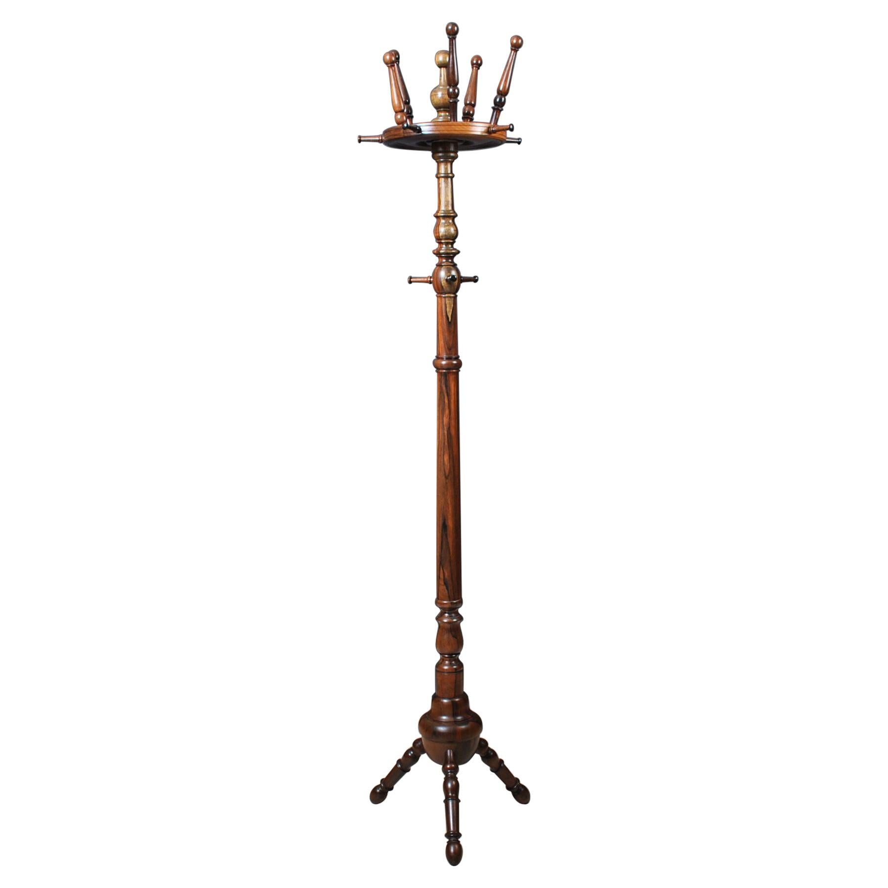 Pair of Antique Turned Wooden Hat Stands at 1stDibs