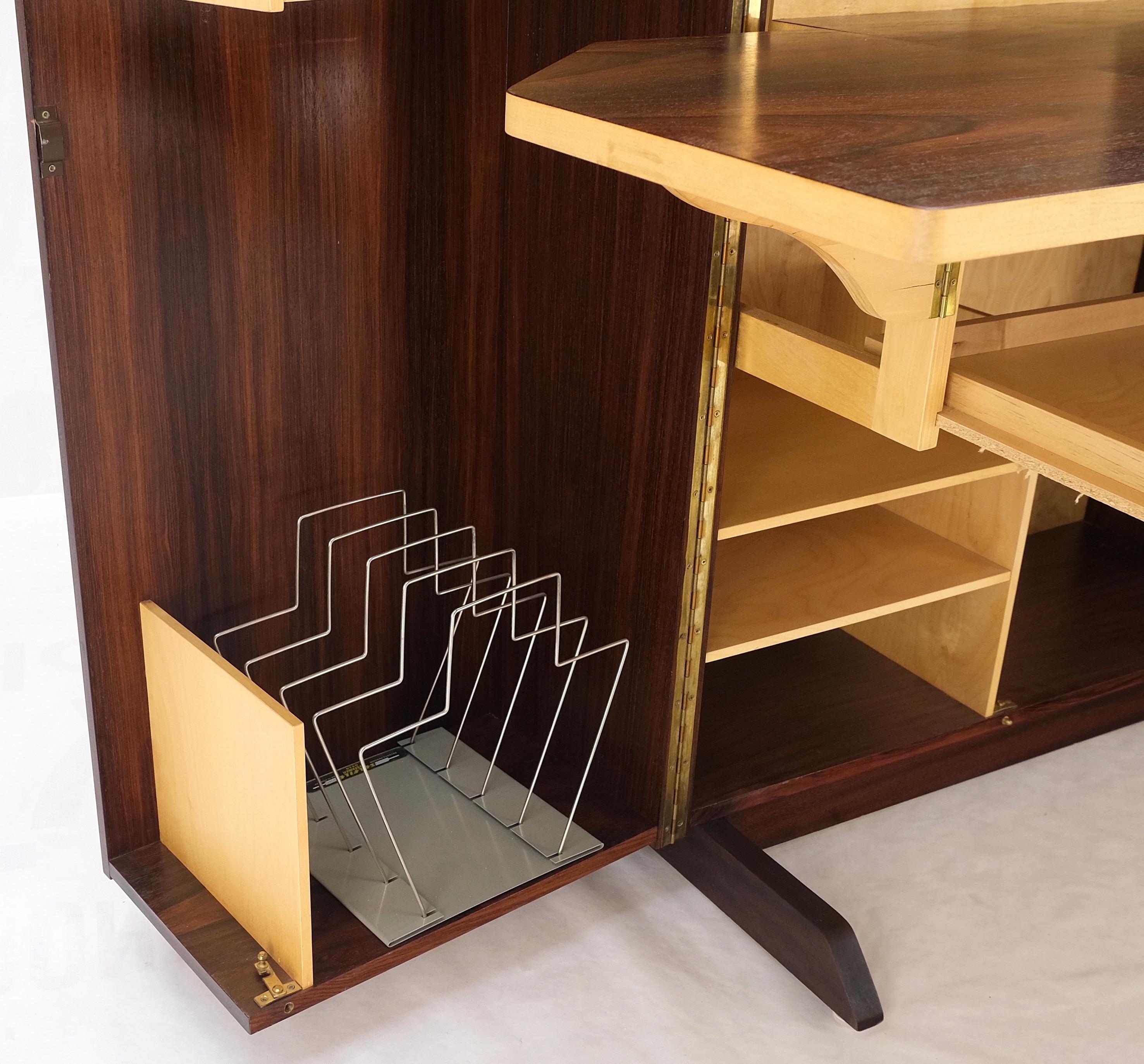 Rosewood Danish Mid-Century Modern Wooton Box Desk Organizer File ...