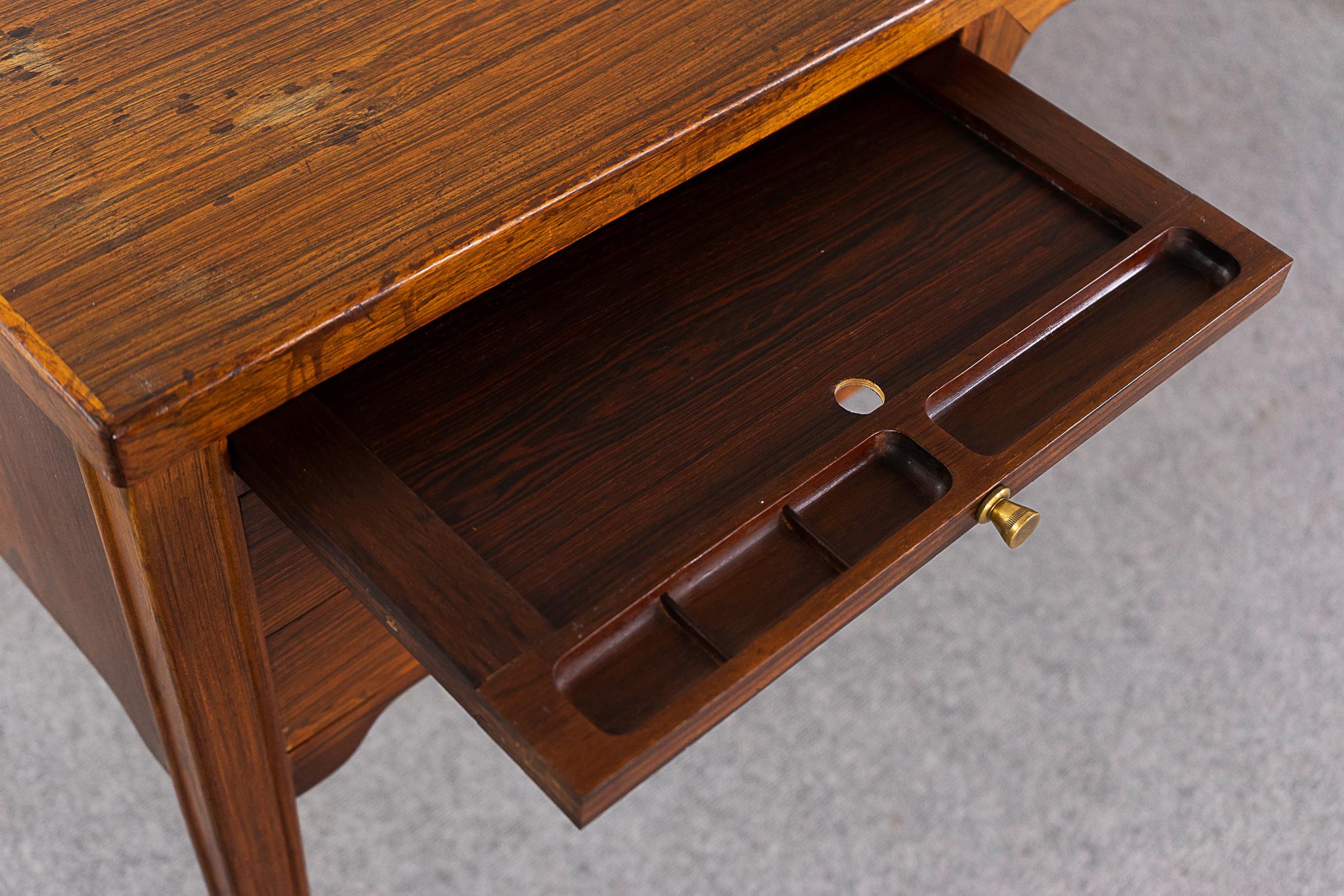 Rosewood Danish Writing Desk For Sale at 1stDibs