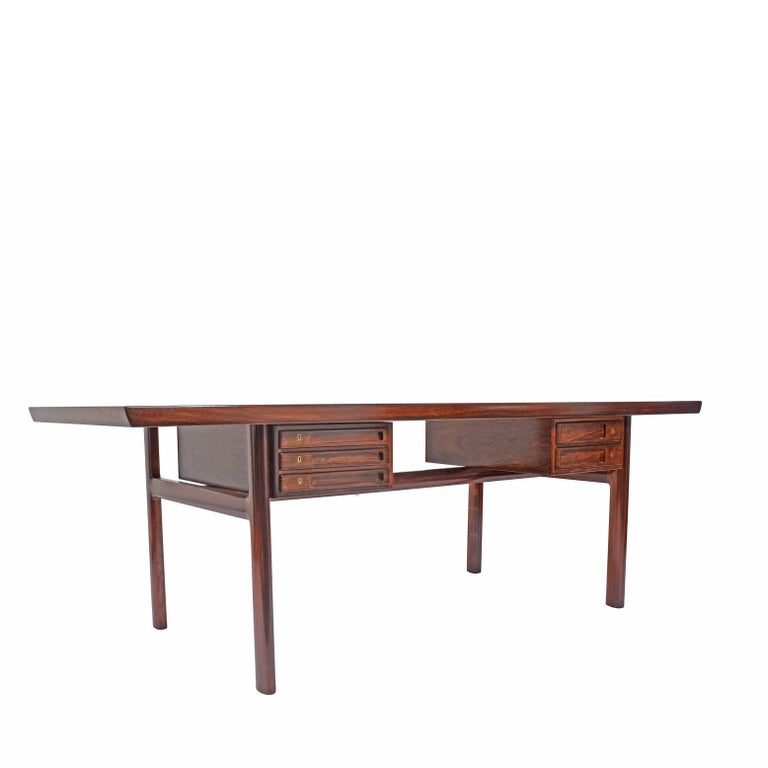 Rosewood Desk by Peter Hvidt and Orla Mølgaard Nielsen for Pontoppidan ...