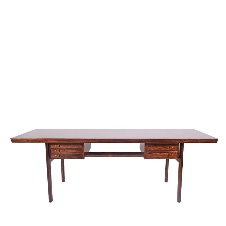 Rosewood Desk by Peter Hvidt and Orla Mølgaard Nielsen for Pontoppidan ...