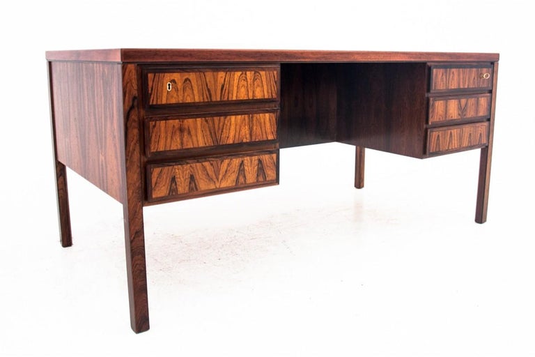 Rosewood Desk, Model 77, Omann Jun, Denmark, 1960s at 1stDibs