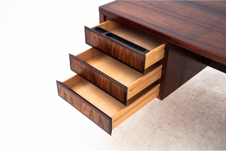 Rosewood Desk, Model 77, Omann Jun, Denmark, 1960s at 1stDibs