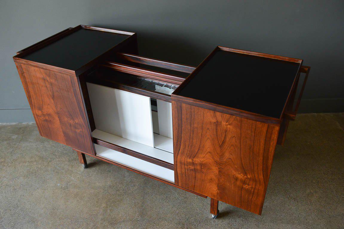 Rosewood Expandable Bar Cart by Niels Erik Glasdam Jensen, Denmark ...