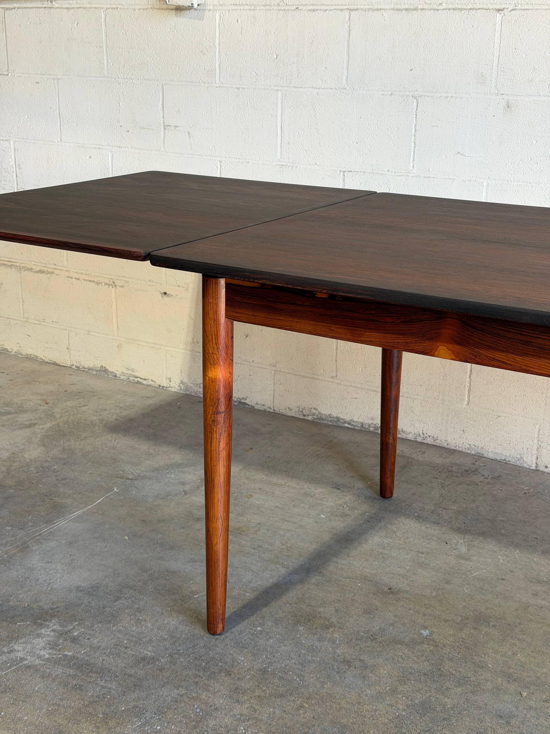 Rosewood Extension Large Wooden Dining Table Denmark Mid-Century Modern ...