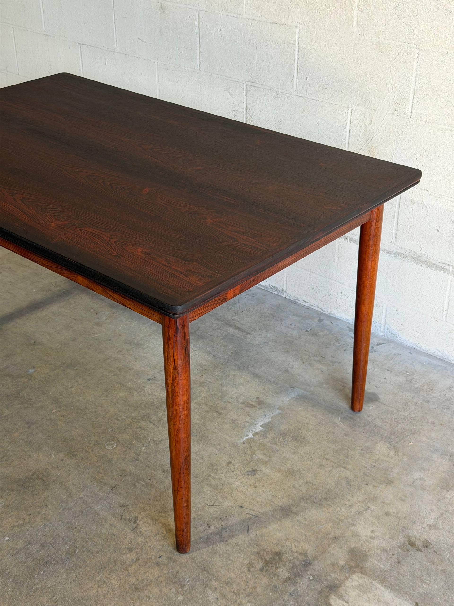 Rosewood Extension Large Wooden Dining Table Denmark Mid-Century Modern ...
