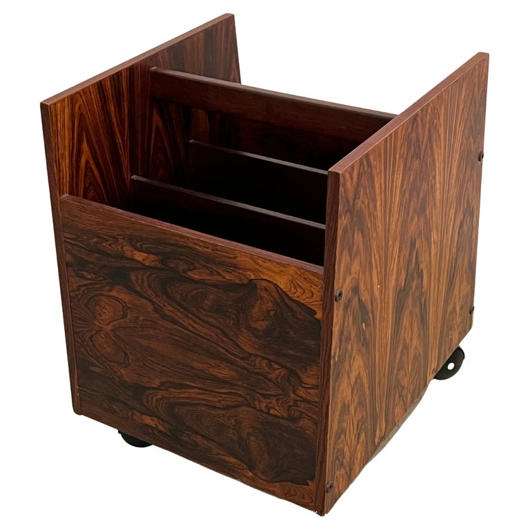 Mid Century Modern Rosewood Magazine Rack by Norwegian Designer Rolf ...