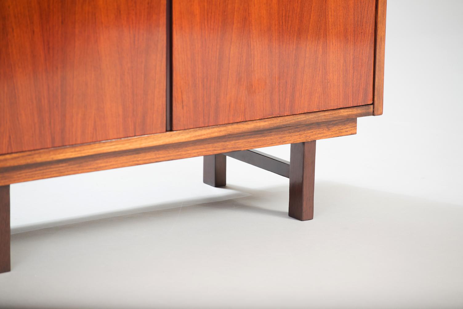 Rosewood Mid-Century Modern Rosewood High Cabinet For Sale at 1stDibs