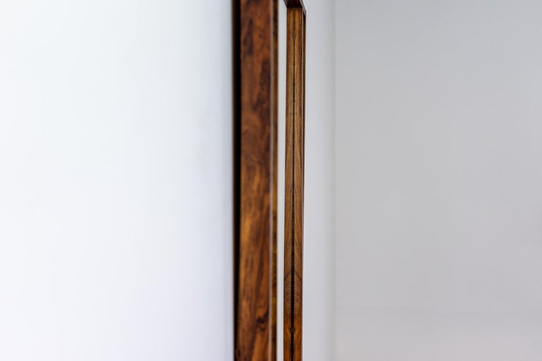 Rosewood and Roundel Glass Danish Mirror at 1stDibs
