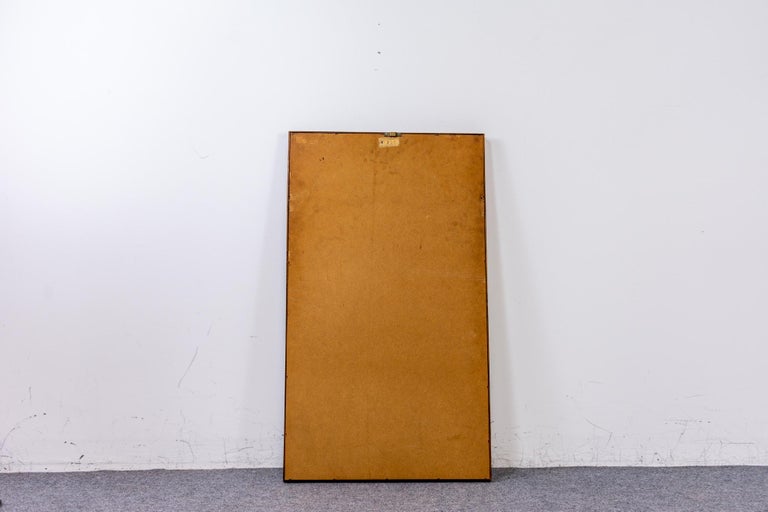 Rosewood and Roundel Glass Danish Mirror at 1stDibs