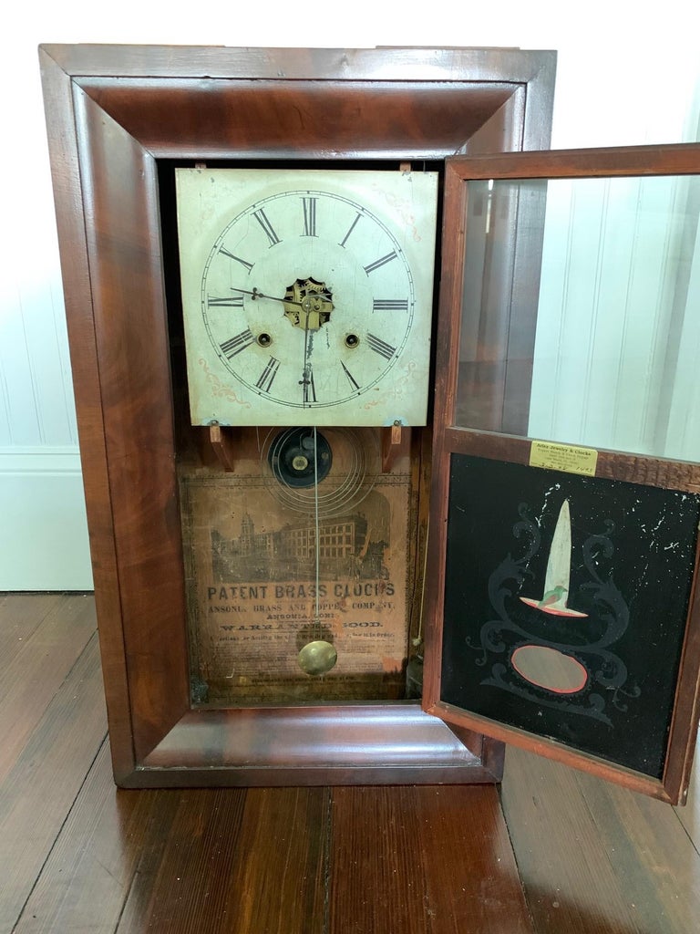 Rosewood Shelf Clock by Ansonia Clock Company. Brass and Copper, 19th ...