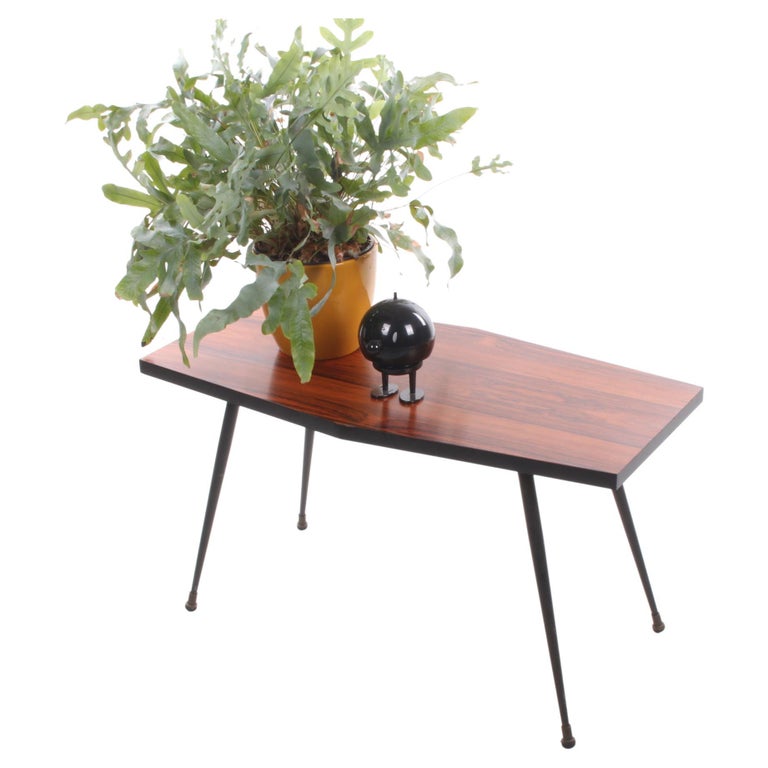 Side Table with Black Metal Legs, 1970s For Sale at 1stDibs