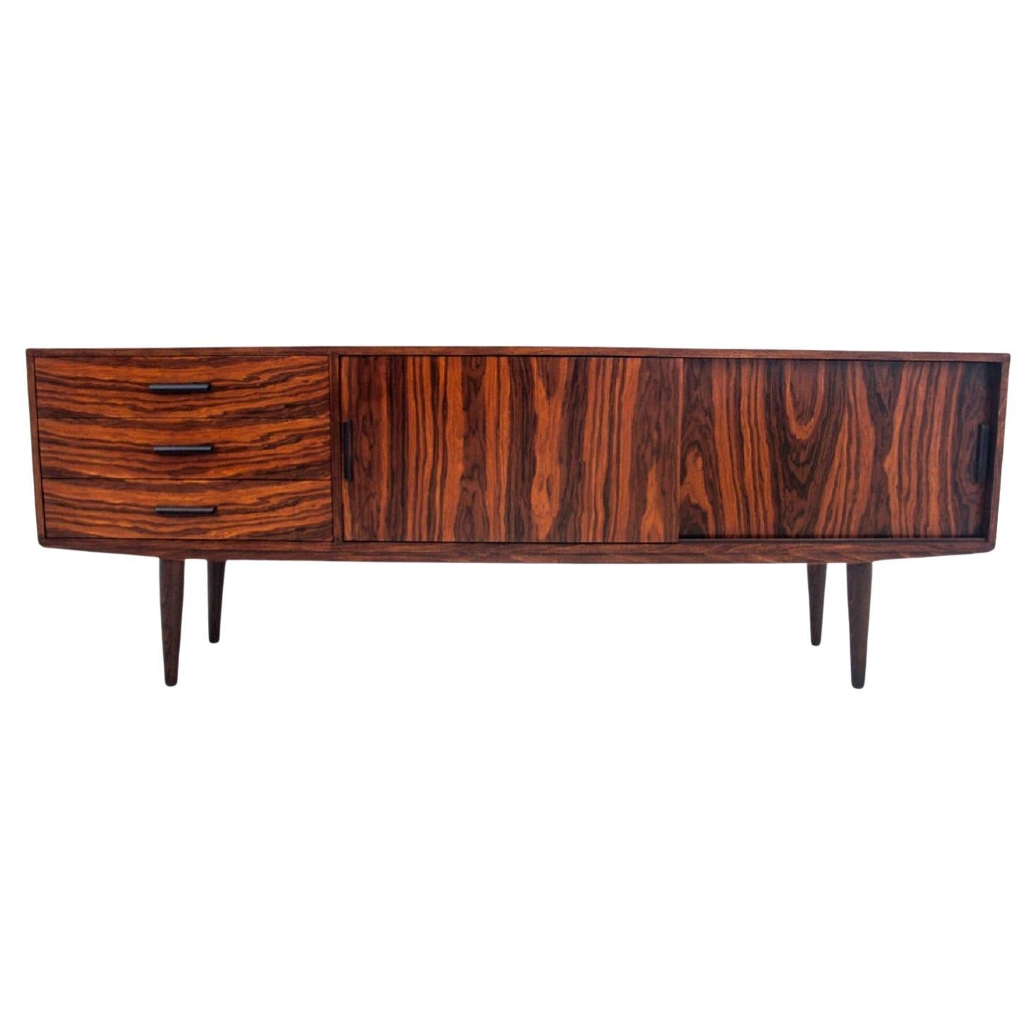 1960s Danish Rosewood Sideboard with Tambour Doors at 1stDibs