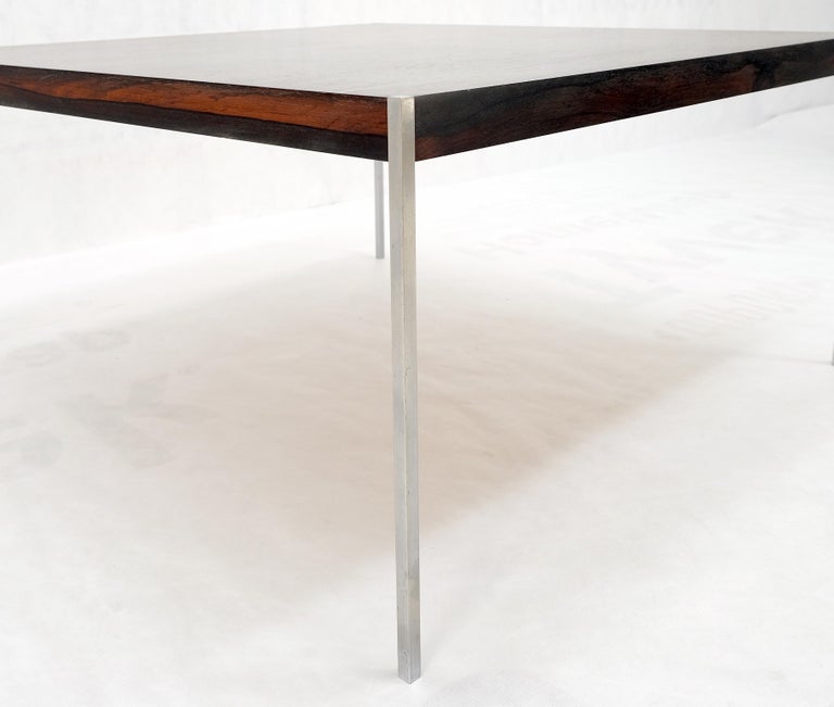 Rosewood Square Top Thin Chrome Square Bar Legs Danish Mid-Century ...