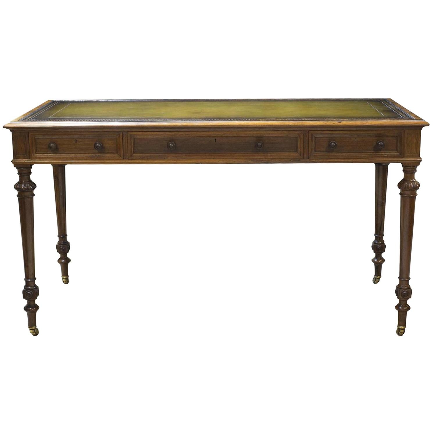 Rosewood Writing Table/Library Table, 1870 For Sale at 1stDibs