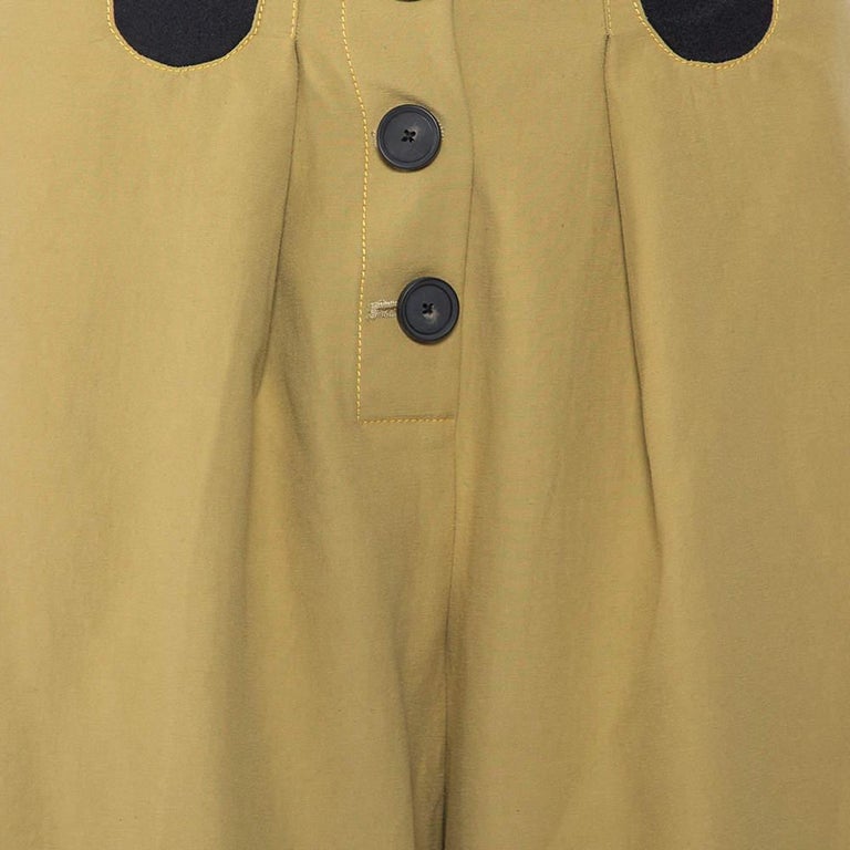 Rosie Assouiin Beige Cotton High Waist Busted Girdle Palazzo Pants M ...