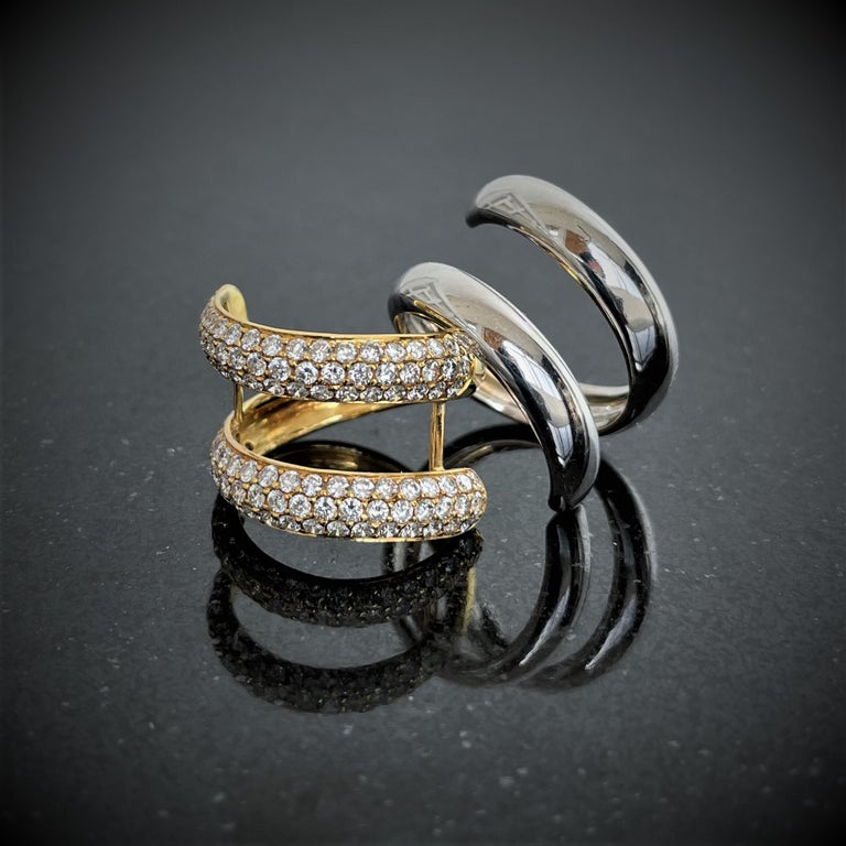 Rosior "Detachable" Rings set with Diamonds in White and Yellow Gold ...