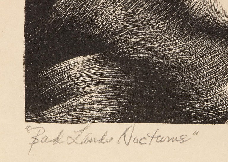 Ross Braught - Bad Lands Nocturne- South Dakota Landscape, Modernist ...