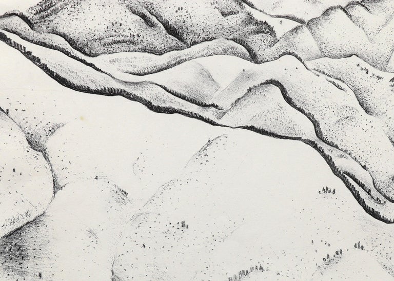 Ross Eugene Braught - 1930s Colorado Mountain Landscape Lithograph ...
