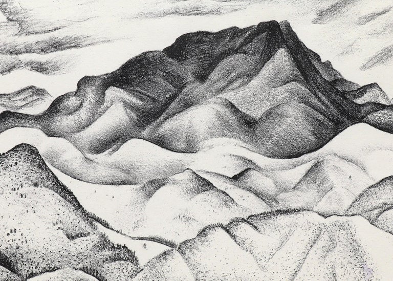 Ross Eugene Braught - 1930s Colorado Mountain Landscape Lithograph ...
