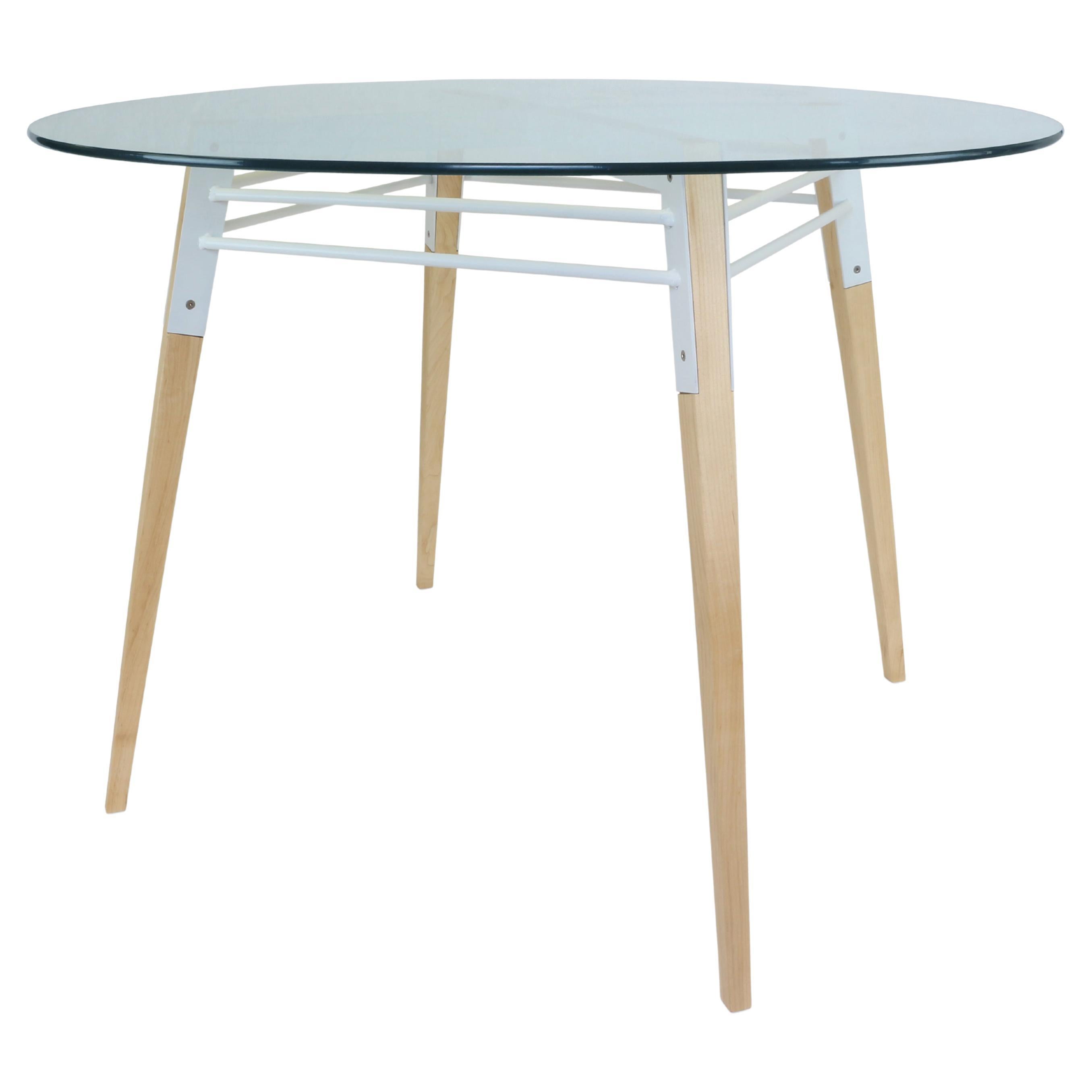 Organic Hand Carved White Washed Maple Entry Table by Casey McCafferty ...