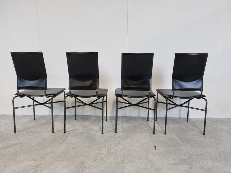 Ross Liteel for Matteo Grassi Set of 4 Dining Chairs, 1970s For Sale at ...