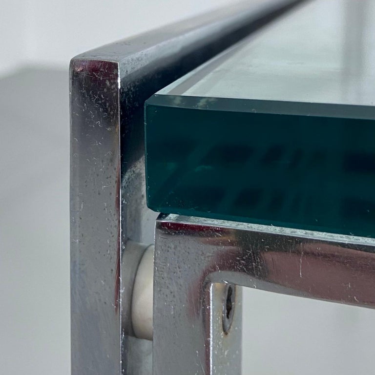 Ross Littel 'Luar' Coffee Table in Glass and Metal for ICF Padova ...